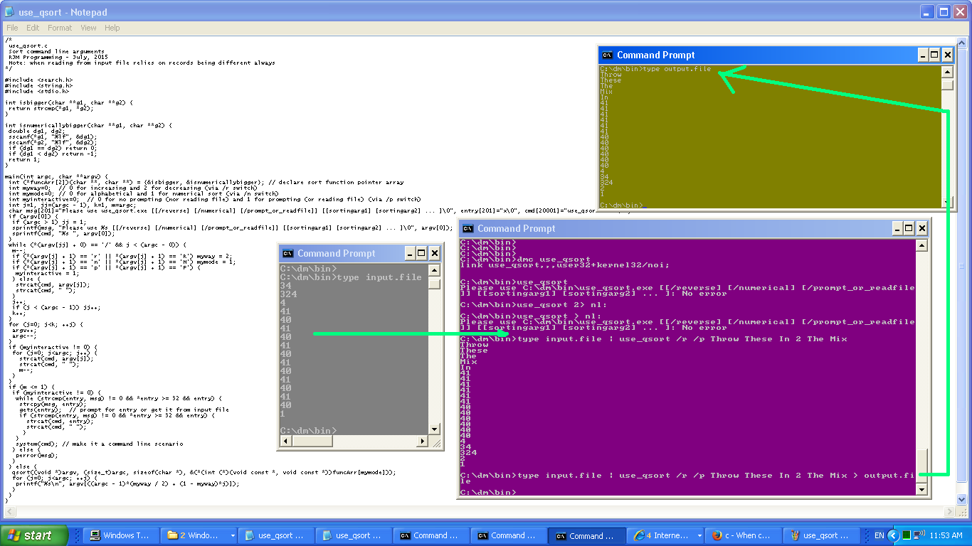C Sorting Command Line Piping Tutorial Robert James Metcalfe Blog