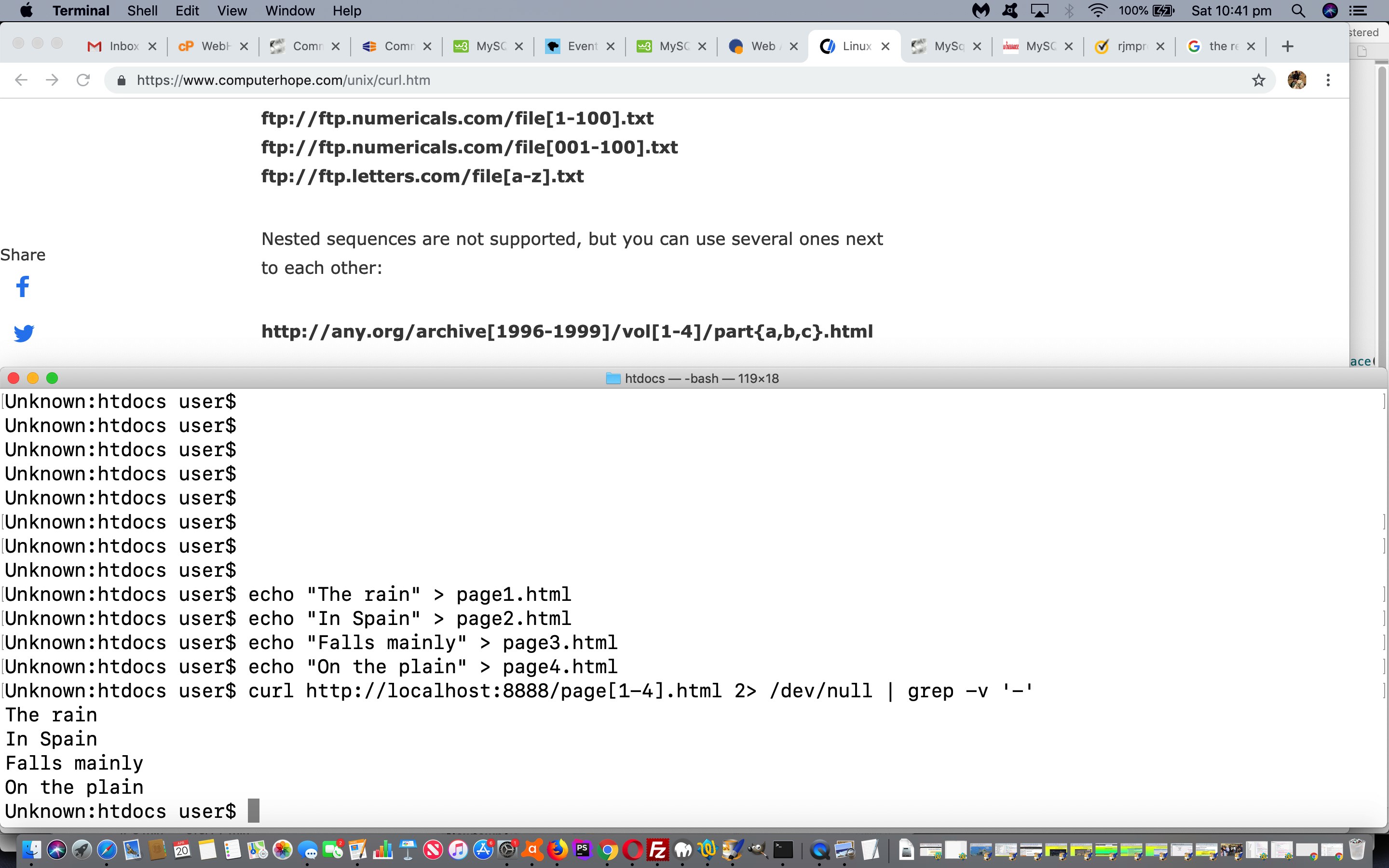 Curl Multiple URLs On Command Line Tutorial Robert James Metcalfe Blog