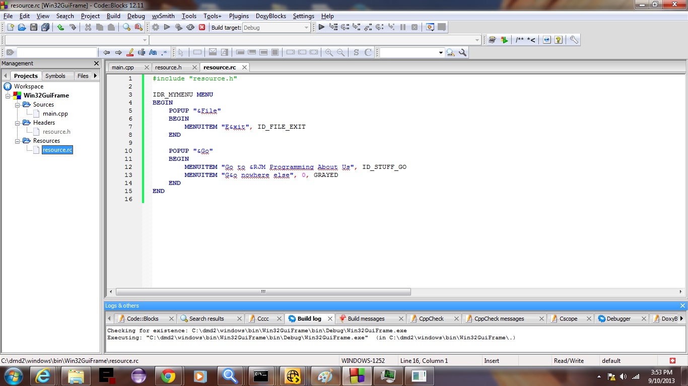 CodeBlocks WinGUI32 Primer - via RJM Programming Slideshow Presentation