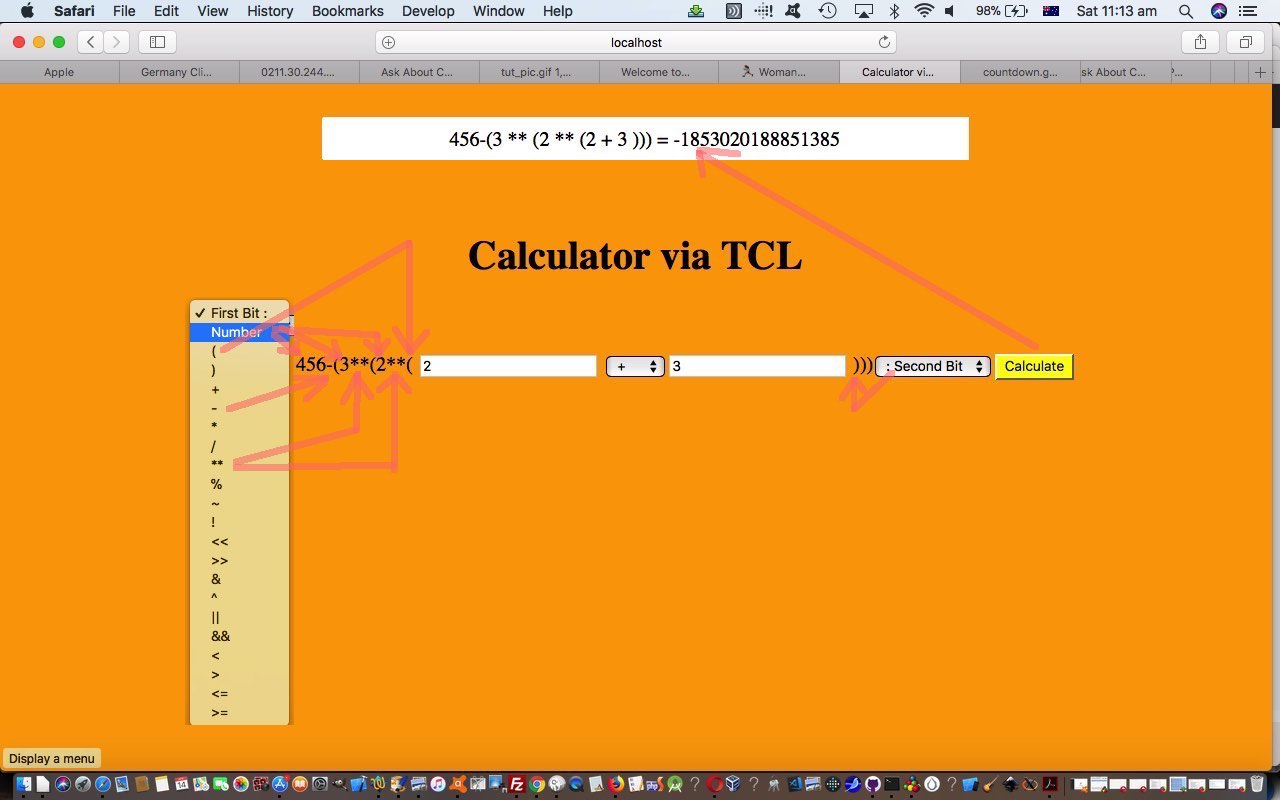 Tcl And Javascript And Php Calculator Tutorial Robert James Metcalfe Blog